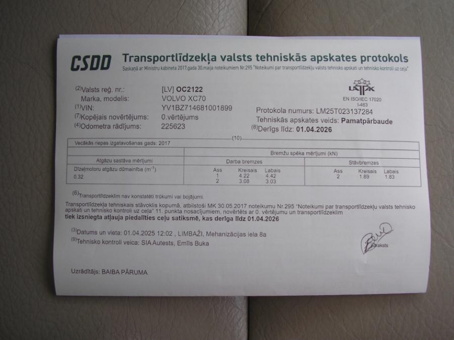 Коричневый Вольво ХС70 2008 в Рига, объемом двигателя 2.40 л и пробегом 225 тыс. км за 9390 €, фото 34 на AUTOMOTO.COM.LV