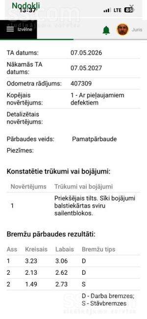 Pelēks Volvo XC70 2004 Rīga, ar dzinēja tilpumu 2.40 L un nobraukumu 409 tūkst. km par 2450 €, foto 15 vietnē AUTOMOTO.COM.LV