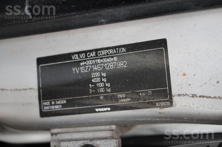 Grey Volvo XC70 2007 in Riga, with an engine capacity of 2.40 L and mileage of 0 thousand km for 4950 €, photo 20 on AUTOMOTO.COM.LV