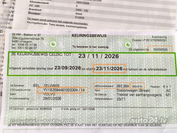 Серый Вольво ХС70 2008 в Тарту, объемом двигателя 2.40 л и пробегом 267 тыс. км за 7990 €, фото 5 на AUTOMOTO.COM.LV