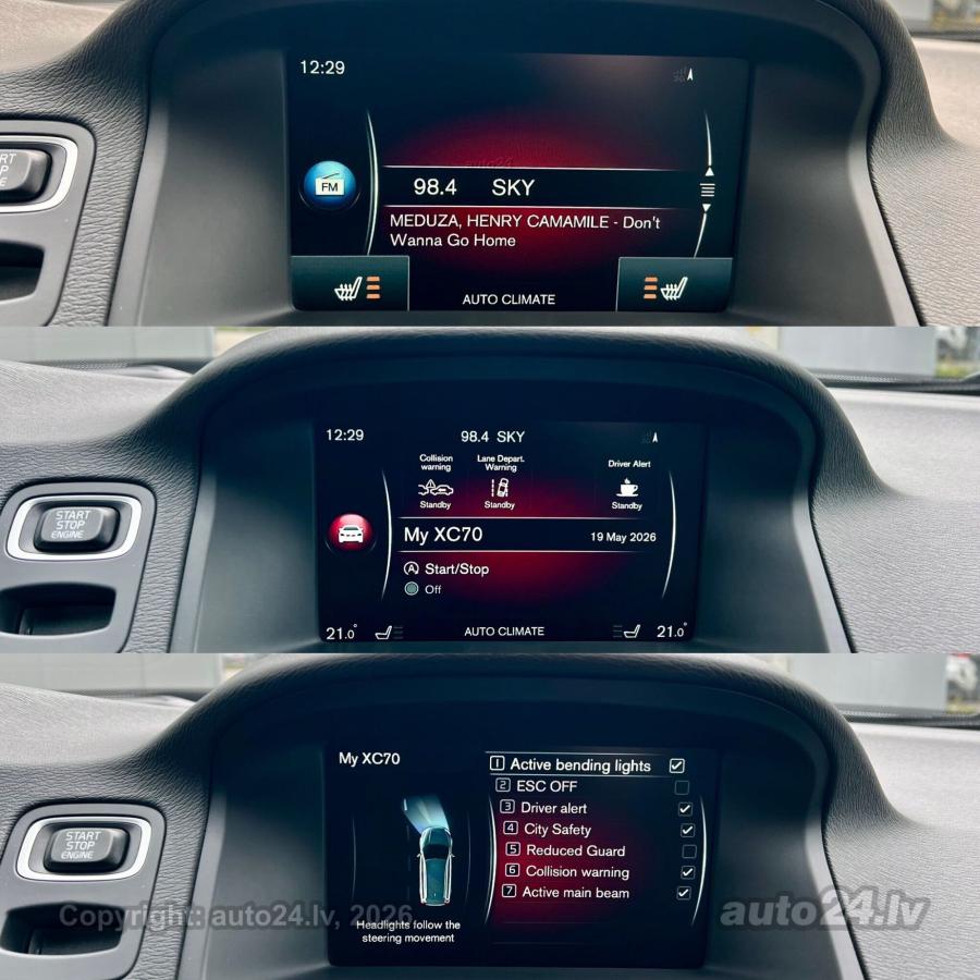 Grey Volvo XC70 2016 in Tallinn, with an engine capacity of 2.40 L and mileage of 239 thousand km for 15999 €, photo 19 on AUTOMOTO.COM.LV