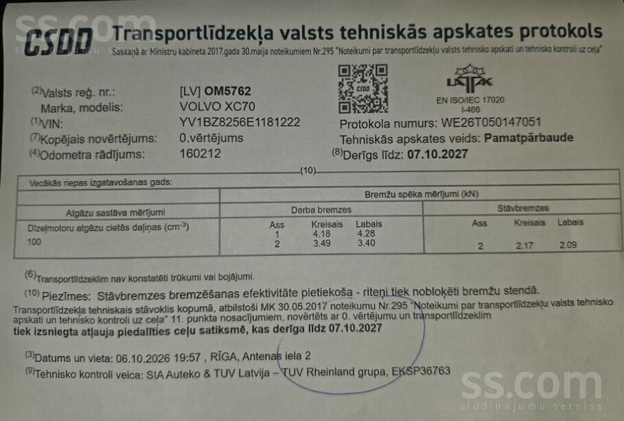 Balts Volvo XC70 2013 Rīga, ar dzinēja tilpumu 2.40 L un nobraukumu 160 tūkst. km par 12950 €, foto 14 vietnē AUTOMOTO.COM.LV