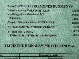 Black Volvo XC90 2003 in Kaunas, with an engine capacity of 2.40 L and mileage of 245 thousand km for 5200 €, photo 17 on AUTOMOTO.COM.LV