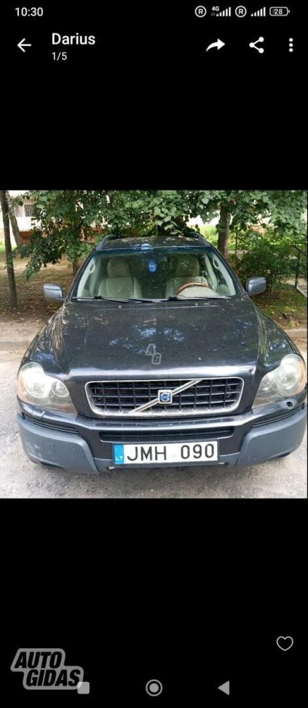 Черный Вольво ХС90 2004 в Вильнюс, объемом двигателя 2.90 л и пробегом 0 тыс. км за 1500 €, фото 1 на AUTOMOTO.COM.LV