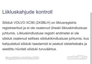 Black Volvo XC90 2006 in Tartu, with an engine capacity of 2.40 L and mileage of 349 thousand km for 5600 €, photo 19 on AUTOMOTO.COM.LV