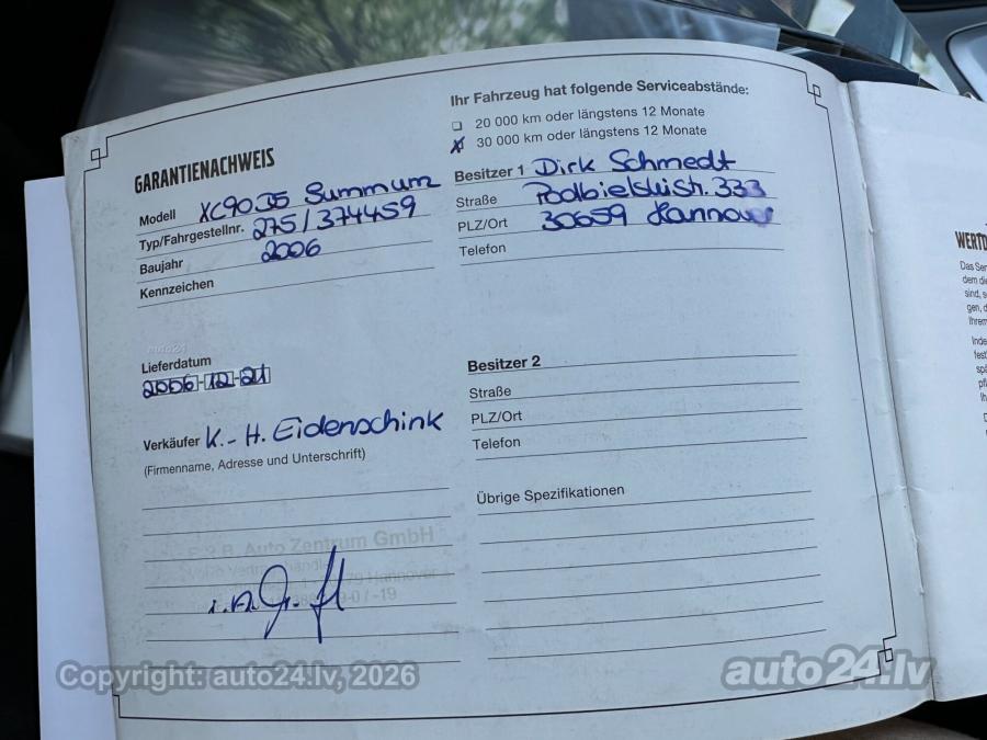 Черный Вольво ХС90 2006 в Тарту, объемом двигателя 2.40 л и пробегом 390 тыс. км за 6200 €, фото 19 на AUTOMOTO.COM.LV