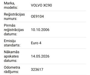 Melns Volvo XC90 2006 Rīga, ar dzinēja tilpumu 2.40 L un nobraukumu 324 tūkst. km par 3990 €, foto 40 vietnē AUTOMOTO.COM.LV