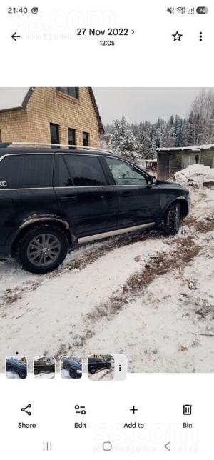 Black Volvo XC90 2007 in Riga, with an engine capacity of 2.40 L and mileage of 516 thousand km for 2000 €, photo 8 on AUTOMOTO.COM.LV
