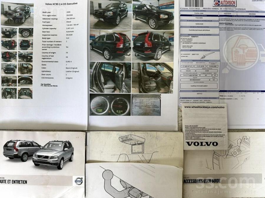 Melns Volvo XC90 2008 Rīga, ar dzinēja tilpumu 2.40 L un nobraukumu 296 tūkst. km par 8500 €, foto 29 vietnē AUTOMOTO.COM.LV