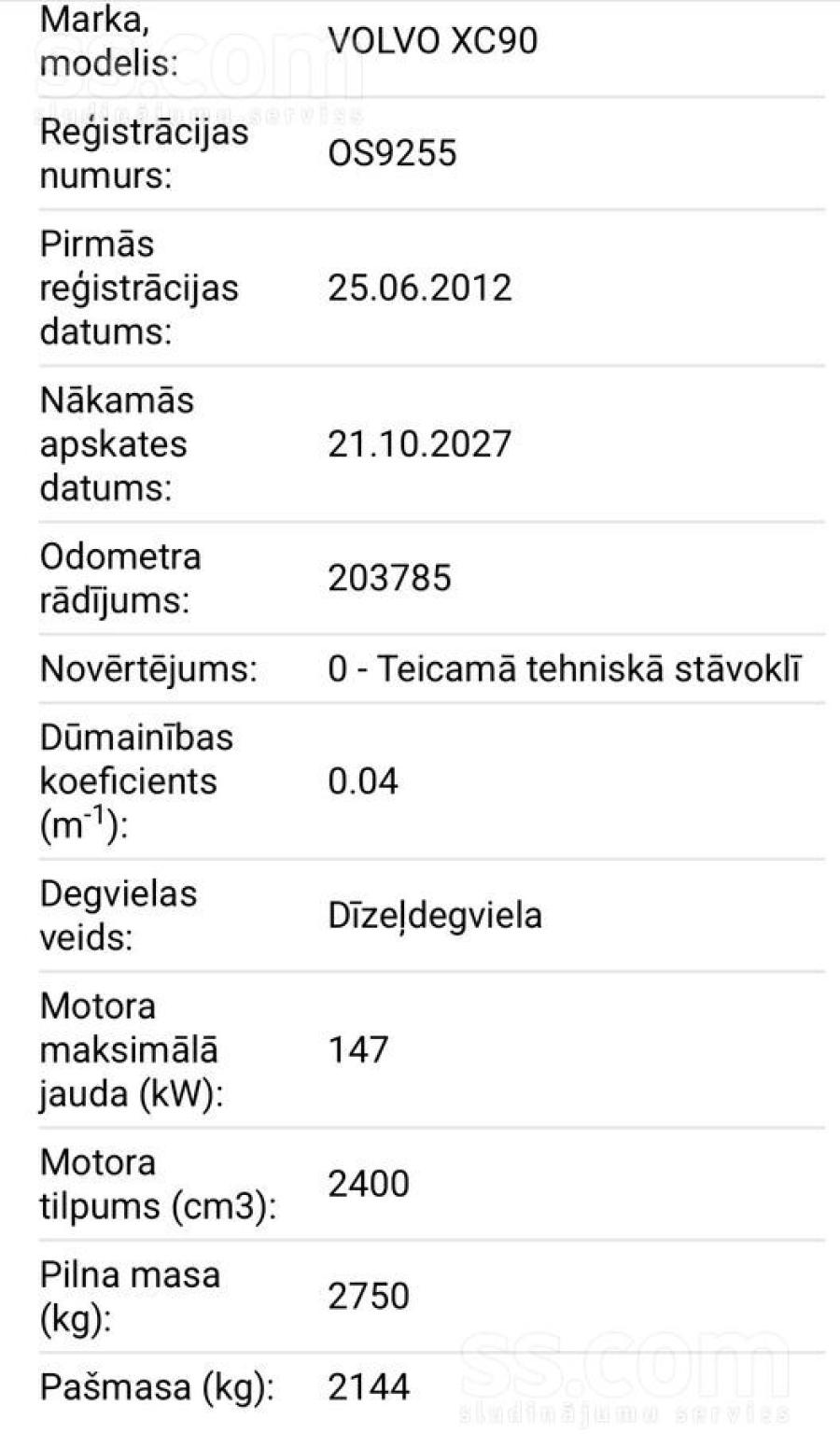 Melns Volvo XC90 2012 Rīga, ar dzinēja tilpumu 2.40 L un nobraukumu 204 tūkst. km par 11700 €, foto 28 vietnē AUTOMOTO.COM.LV