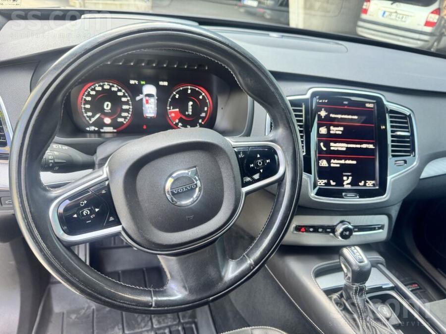 Black Volvo XC90 2016 in Jekabpils, with an engine capacity of 2.00 L and mileage of 204 thousand km for 21400 €, photo 11 on AUTOMOTO.COM.LV