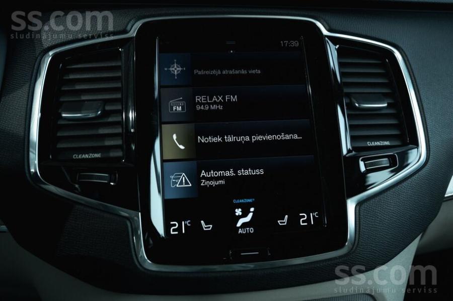 Black Volvo XC90 2016 in Riga, with an engine capacity of 2.00 L and mileage of 250 thousand km for 18500 €, photo 17 on AUTOMOTO.COM.LV