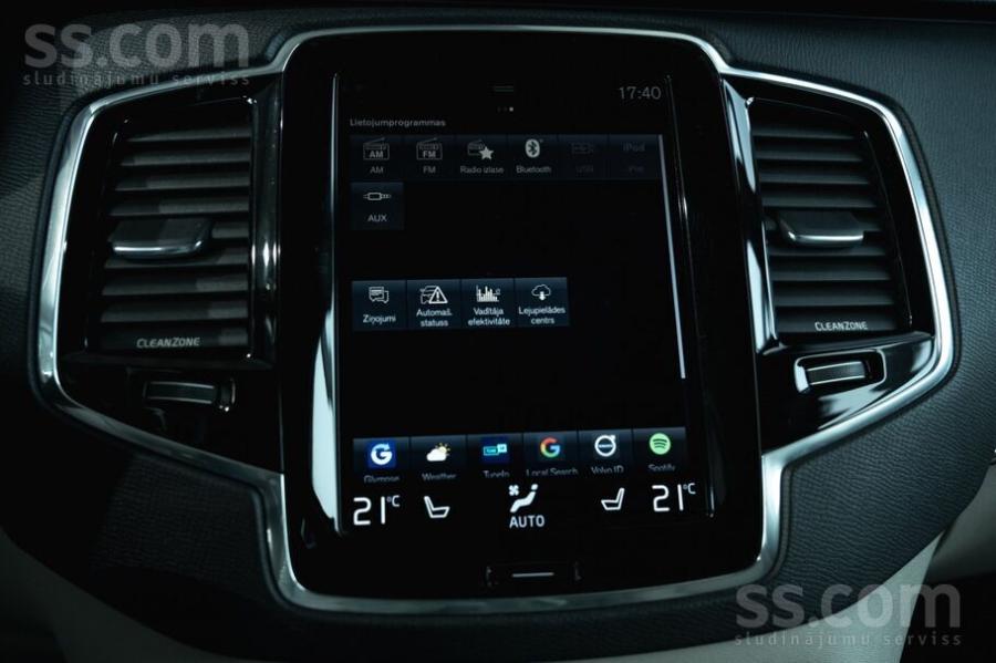Black Volvo XC90 2016 in Riga, with an engine capacity of 2.00 L and mileage of 250 thousand km for 18500 €, photo 24 on AUTOMOTO.COM.LV
