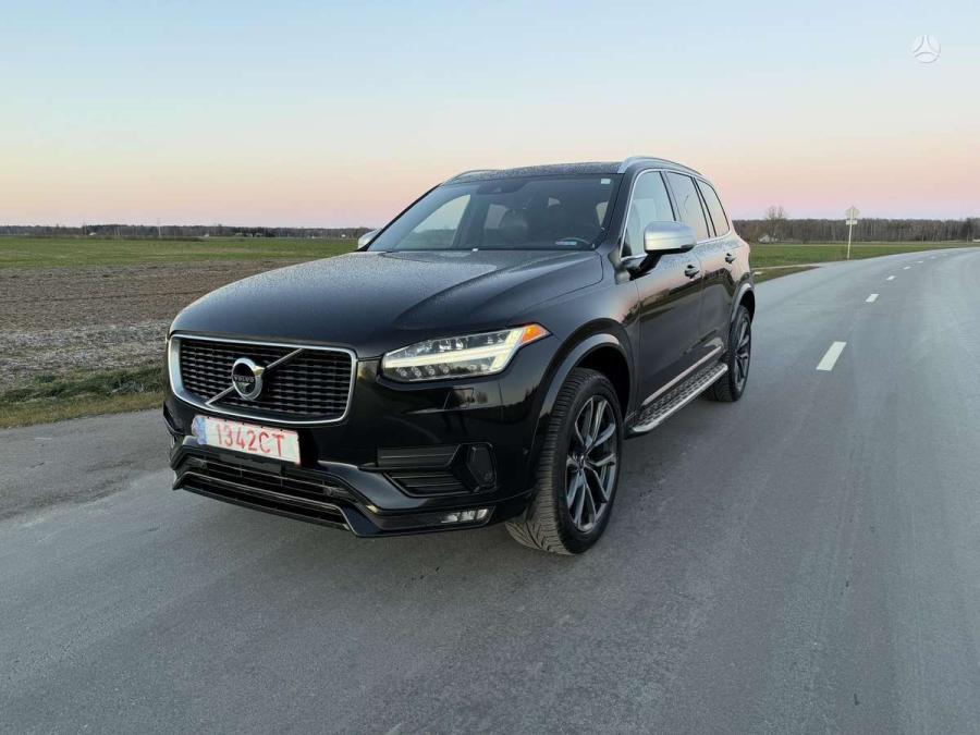 Black Volvo XC90 2017 in Sakiai, with an engine capacity of 1.97 L and mileage of 222 thousand km for 22444 €, photo 2 on AUTOMOTO.COM.LV