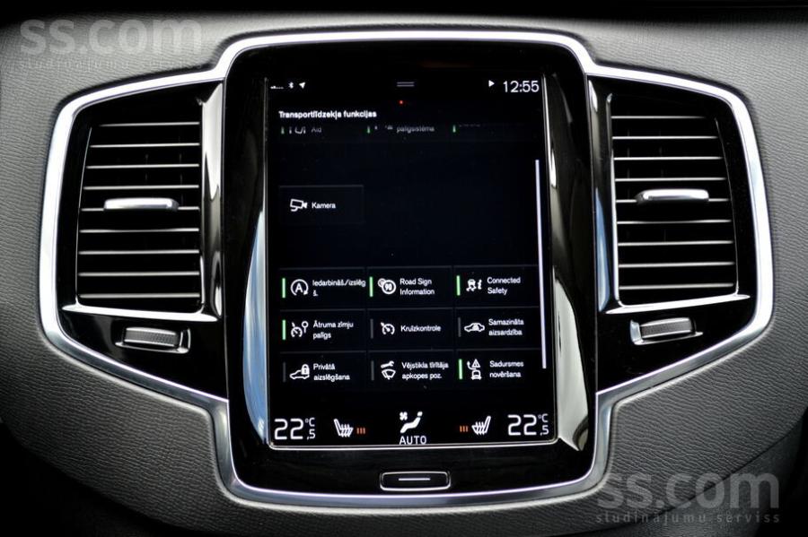 Black Volvo XC90 2017 in Tukums, with an engine capacity of 2.00 L and mileage of 184 thousand km for 23990 €, photo 19 on AUTOMOTO.COM.LV