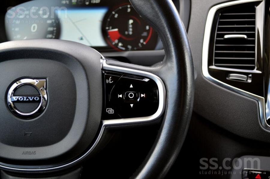 Black Volvo XC90 2017 in Tukums, with an engine capacity of 2.00 L and mileage of 184 thousand km for 23990 €, photo 23 on AUTOMOTO.COM.LV