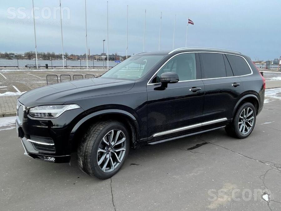 Black Volvo XC90 2017 in Riga, with an engine capacity of 2.00 L and mileage of 80 thousand km for 30500 €, photo 1 on AUTOMOTO.COM.LV