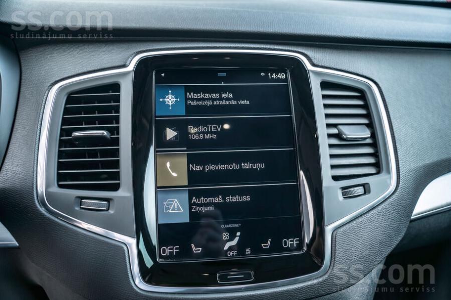 Melns Volvo XC90 2018 Rīga, ar dzinēja tilpumu 2.00 L un nobraukumu 246 tūkst. km par 21200 €, foto 10 vietnē AUTOMOTO.COM.LV