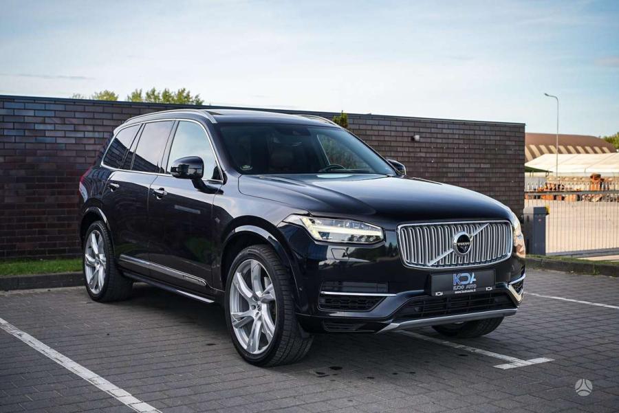 Black Volvo XC90 2018 in Marijampole, with an engine capacity of 1.97 L and mileage of 265 thousand km for 30850 €, photo 1 on AUTOMOTO.COM.LV