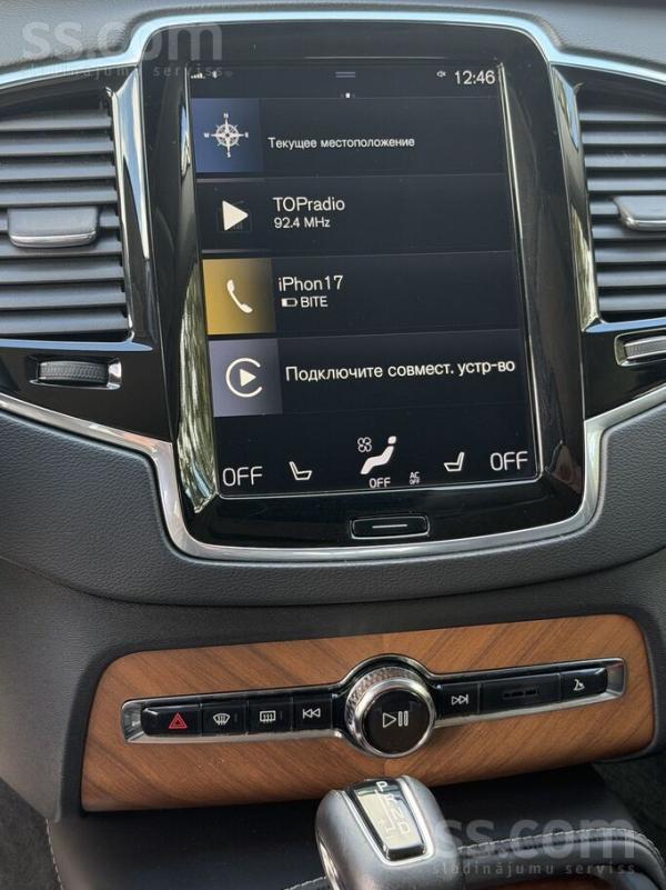 Black Volvo XC90 2018 in Daugavpils, with an engine capacity of 2.00 L and mileage of 204 thousand km for 25900 €, photo 7 on AUTOMOTO.COM.LV