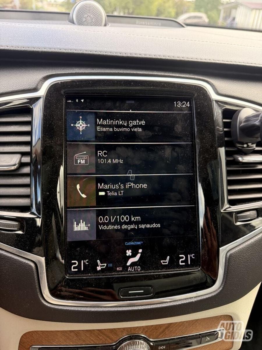 Melns Volvo XC90 2018 Panevēža, ar dzinēja tilpumu 2.00 L un nobraukumu 293 tūkst. km par 25500 €, foto 21 vietnē AUTOMOTO.COM.LV