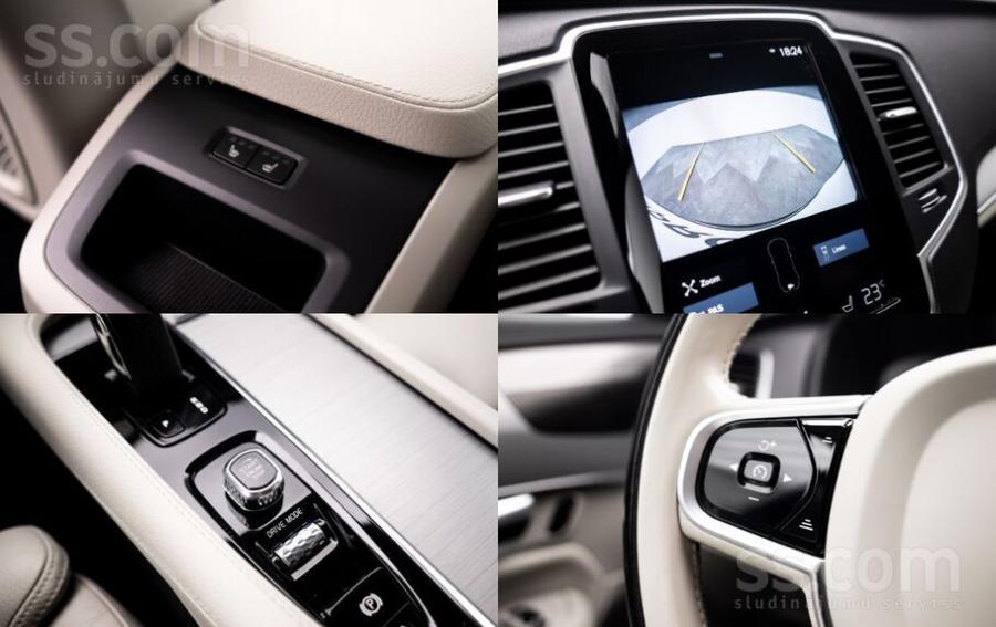 Black Volvo XC90 2020 in Riga, with an engine capacity of 2.00 L and mileage of 135 thousand km for 31999 €, photo 16 on AUTOMOTO.COM.LV