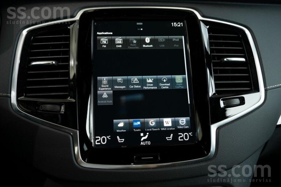 Black Volvo XC90 2021 in Riga, with an engine capacity of 2.00 L and mileage of 52 thousand km for 42900 €, photo 22 on AUTOMOTO.COM.LV