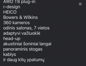 Черный Вольво ХС90 2022 в Шяуляй, объемом двигателя 1.97 л и пробегом 164 тыс. км за 29900 €, фото 7 на AUTOMOTO.COM.LV