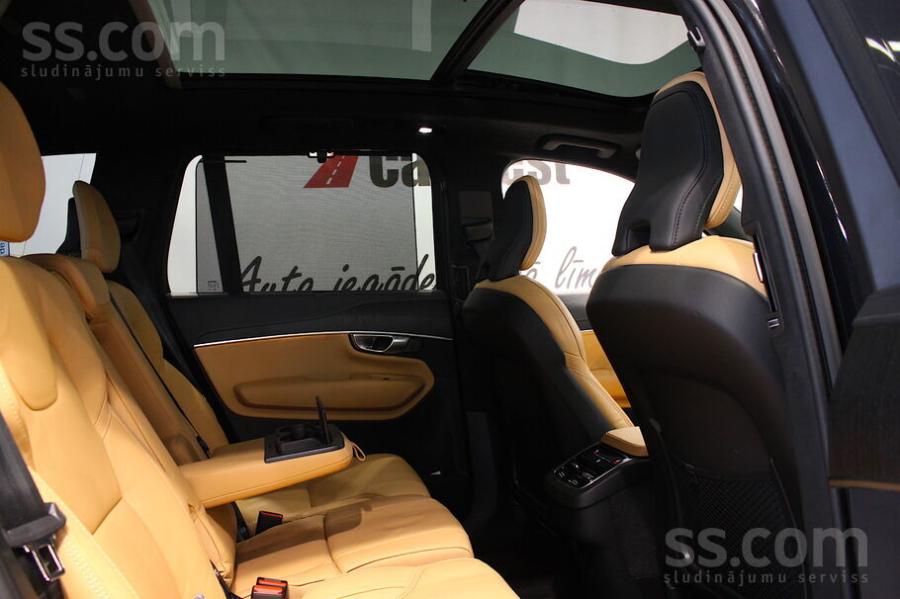 Black Volvo XC90 2024 in Riga, with an engine capacity of 2.00 L and mileage of 34 thousand km for 52000 €, photo 24 on AUTOMOTO.COM.LV