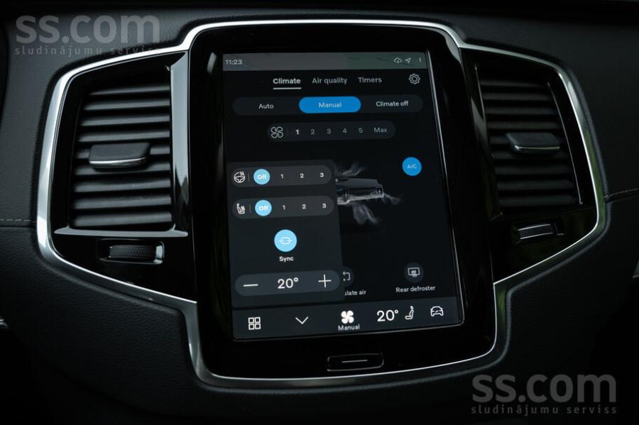 Black Volvo XC90 2024 in Riga, with an engine capacity of 2.00 L and mileage of 47 thousand km for 48500 €, photo 25 on AUTOMOTO.COM.LV