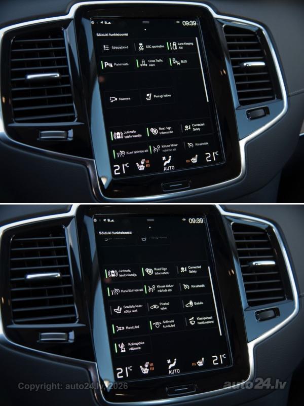 Melns Volvo XC90 2022 Tallina, ar dzinēja tilpumu 2.00 L un nobraukumu 85 tūkst. km par 44000 €, foto 7 vietnē AUTOMOTO.COM.LV