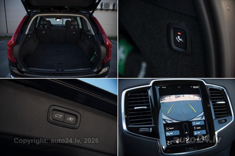 Black Volvo XC90 2022 in Tallinn, with an engine capacity of 2.00 L and mileage of 85 thousand km for 44000 €, photo 13 on AUTOMOTO.COM.LV