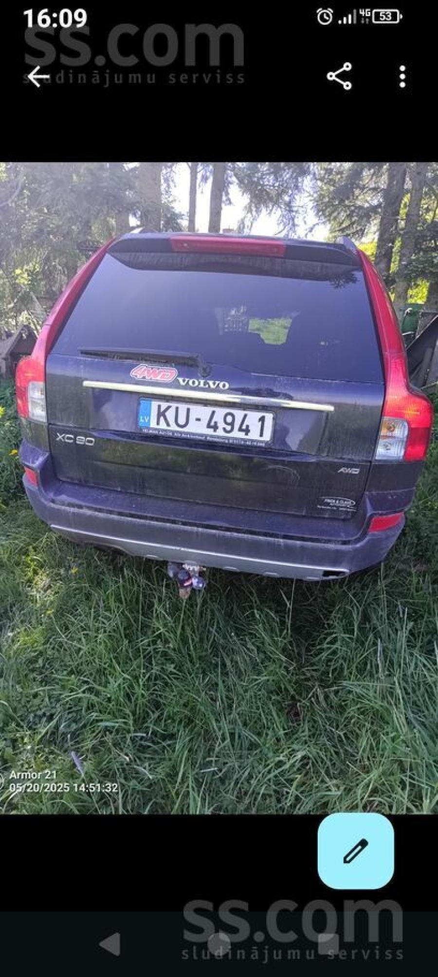 Zils Volvo XC90 2006 Liepāja, ar dzinēja tilpumu 2.40 L un nobraukumu 383 tūkst. km par 6000 €, foto 5 vietnē AUTOMOTO.COM.LV