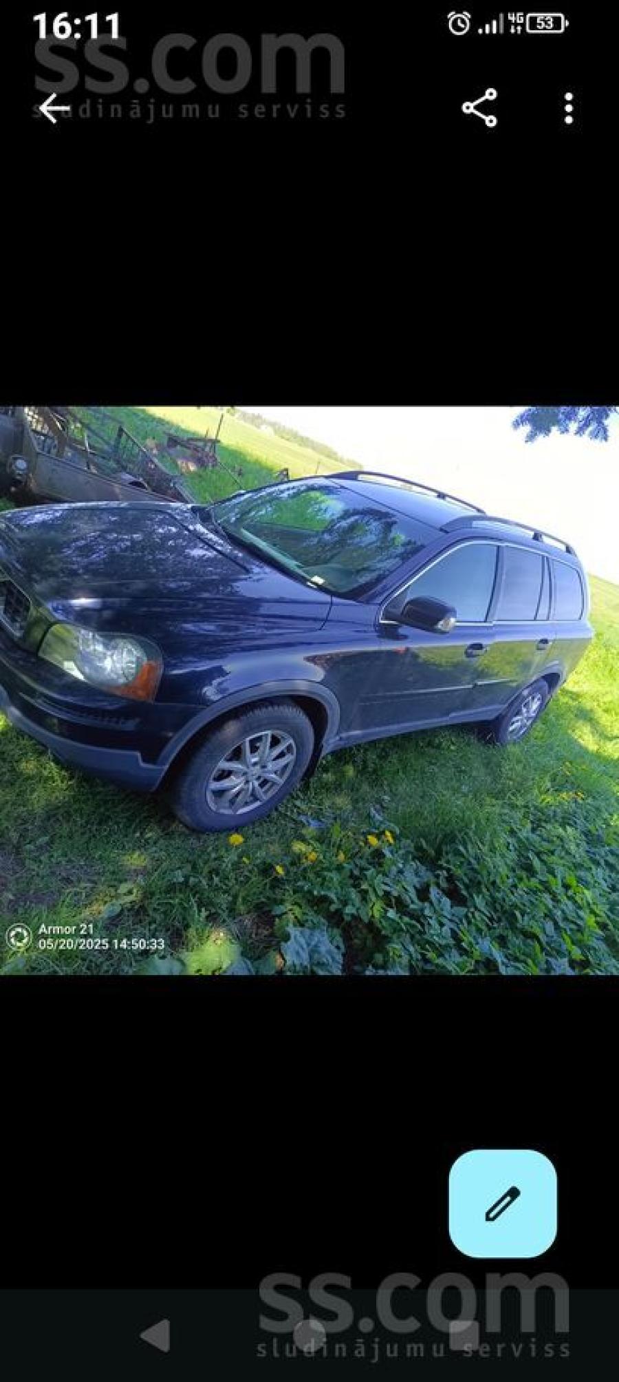 Zils Volvo XC90 2006 Liepāja, ar dzinēja tilpumu 2.40 L un nobraukumu 385 tūkst. km par 6000 €, foto 3 vietnē AUTOMOTO.COM.LV