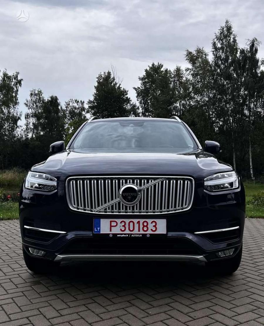 Blue Volvo XC90 2016 in Utena, with an engine capacity of 1.97 L and mileage of 277 thousand km for 16750 €, photo 14 on AUTOMOTO.COM.LV