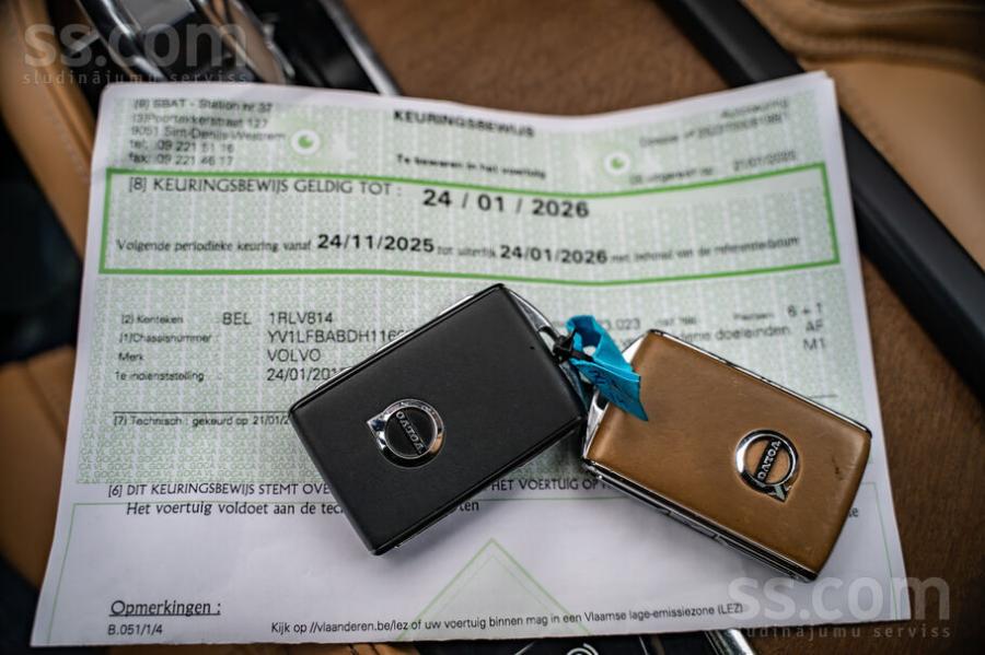 Blue Volvo XC90 2017 in Riga, with an engine capacity of 2.00 L and mileage of 249 thousand km for 21500 €, photo 27 on AUTOMOTO.COM.LV