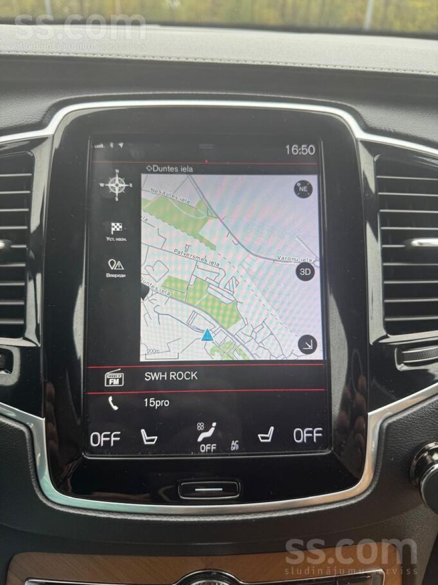Blue Volvo XC90 2018 in Riga, with an engine capacity of 2.00 L and mileage of 160 thousand km for 28000 €, photo 11 on AUTOMOTO.COM.LV