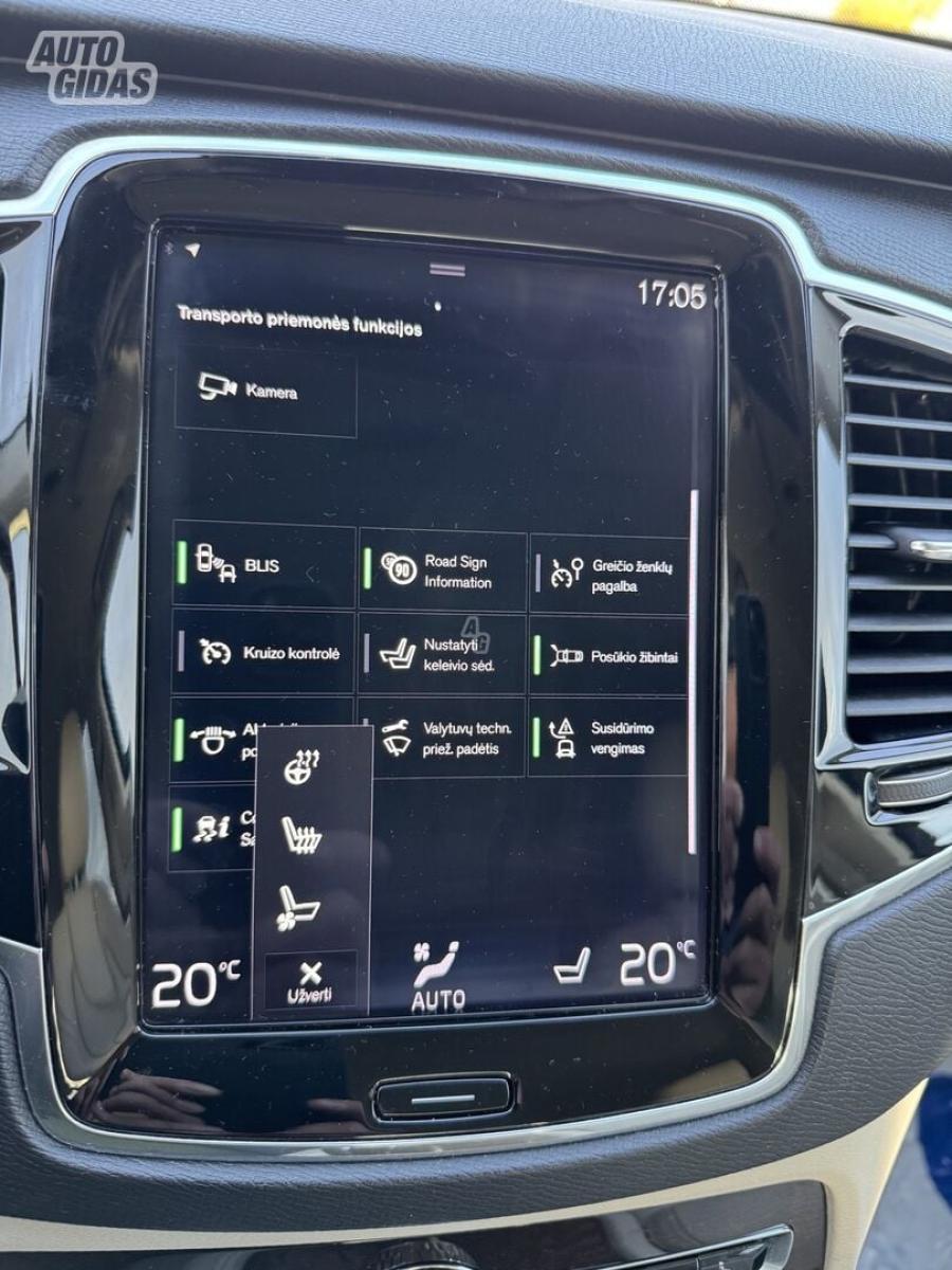 Zils Volvo XC90 2018 Tauragė, ar dzinēja tilpumu 2.00 L un nobraukumu 188 tūkst. km par 22700 €, foto 36 vietnē AUTOMOTO.COM.LV