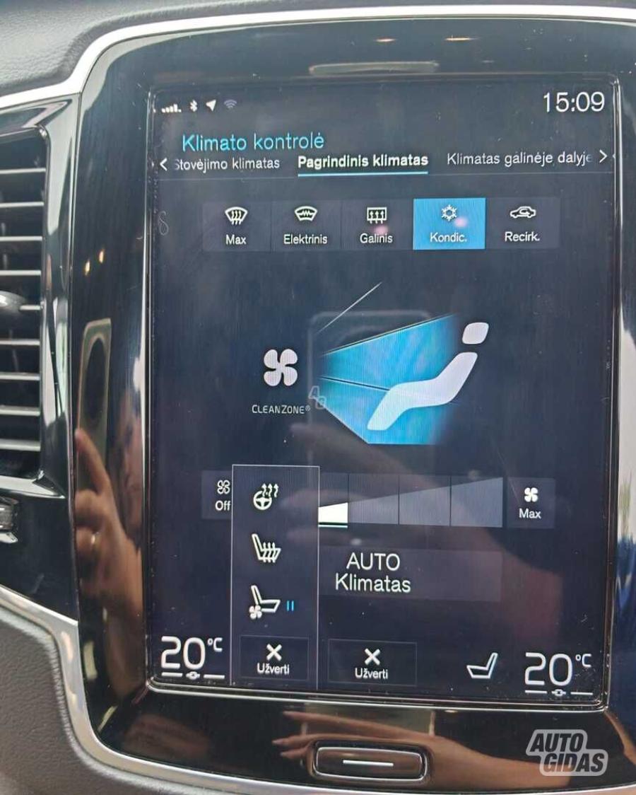 Синий Вольво ХС90 2020 в Клайпеда, объемом двигателя 2.00 л и пробегом 125 тыс. км за 41000 €, фото 21 на AUTOMOTO.COM.LV