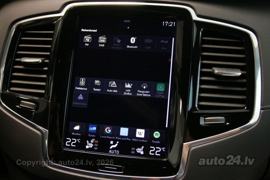 Zils Volvo XC90 2022 Pērnava, ar dzinēja tilpumu 2.00 L un nobraukumu 62 tūkst. km par 54990 €, foto 23 vietnē AUTOMOTO.COM.LV