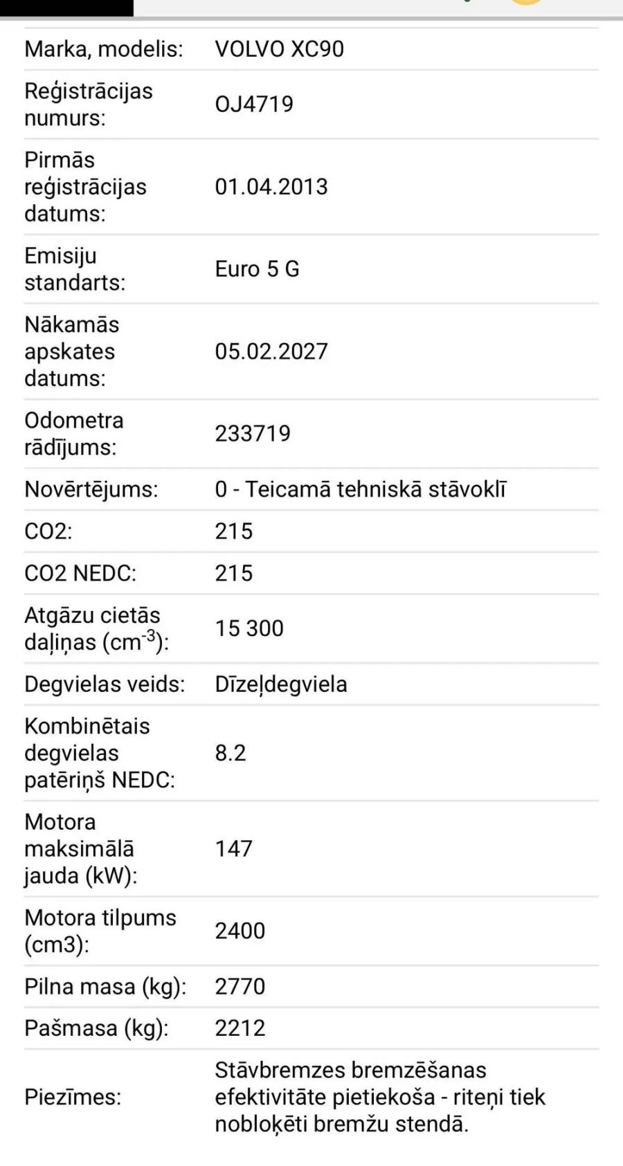 Brūns Volvo XC90 2013 Rīga, ar dzinēja tilpumu 2.40 L un nobraukumu 233 tūkst. km par 13500 €, foto 33 vietnē AUTOMOTO.COM.LV