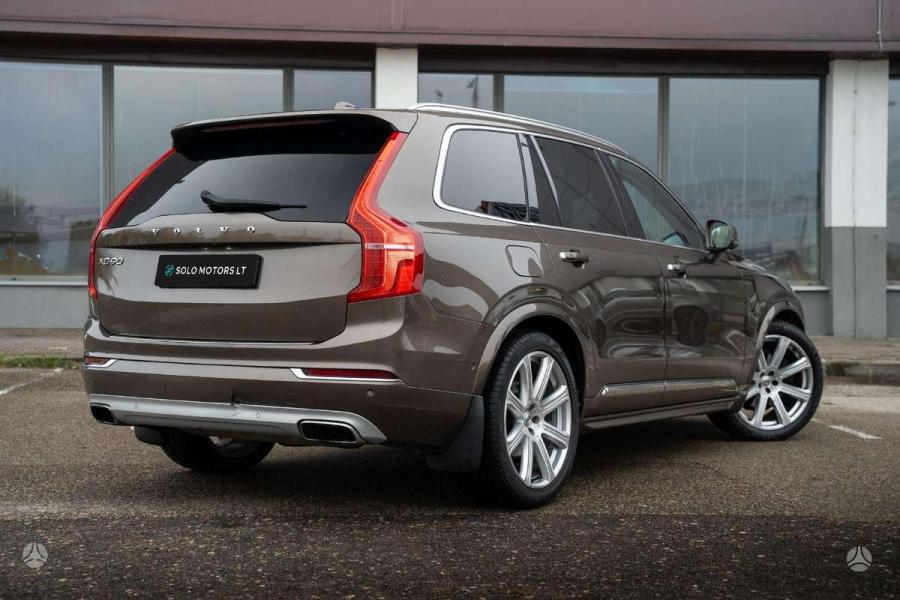 Brown Volvo XC90 2016 in Vilnius, with an engine capacity of 1.97 L and mileage of 191 thousand km for 22750 €, photo 4 on AUTOMOTO.COM.LV