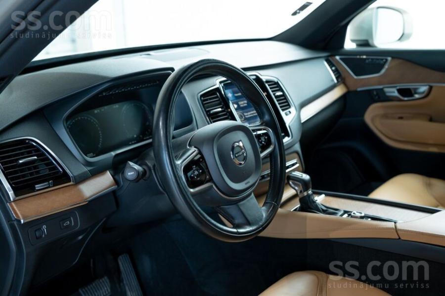 Brown Volvo XC90 2017 in Riga, with an engine capacity of 2.00 L and mileage of 294 thousand km for 20900 €, photo 6 on AUTOMOTO.COM.LV