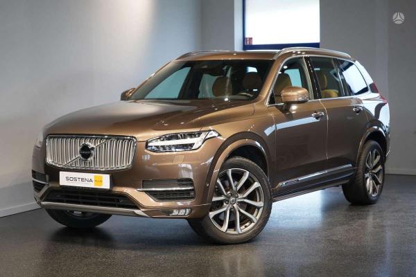 Brown Volvo XC90 2017 in Vilnius, with an engine capacity of 1.97 L and mileage of 201 thousand km for 24900 €, photo 1 on AUTOMOTO.COM.LV