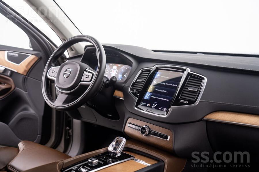 Brown Volvo XC90 2019 in Riga, with an engine capacity of 2.00 L and mileage of 86 thousand km for 37900 €, photo 12 on AUTOMOTO.COM.LV