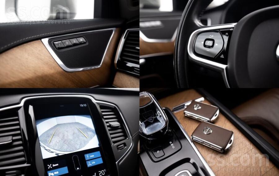 Brown Volvo XC90 2019 in Riga, with an engine capacity of 2.00 L and mileage of 86 thousand km for 37900 €, photo 14 on AUTOMOTO.COM.LV