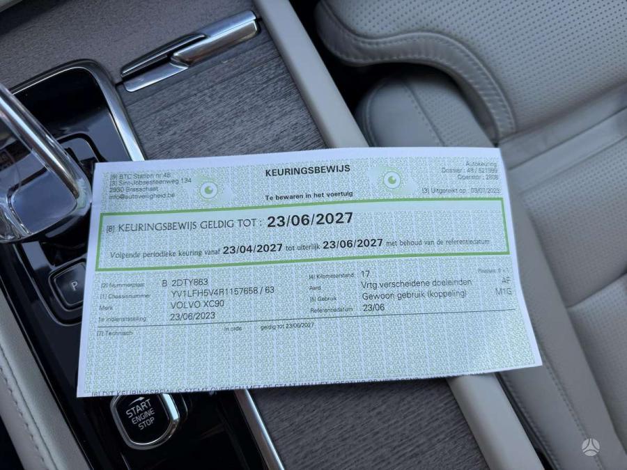 Brown Volvo XC90 2023 in Siauliai, with an engine capacity of 1.97 L and mileage of 174 thousand km for 42990 €, photo 36 on AUTOMOTO.COM.LV