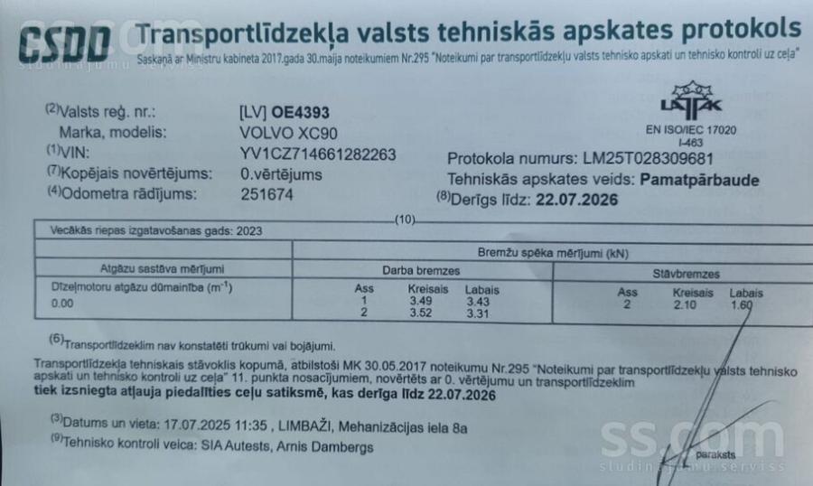 Вольво ХС90 2006 в Рига, объемом двигателя 2.40 л и пробегом 0 тыс. км за 6990 €, фото 34 на AUTOMOTO.COM.LV