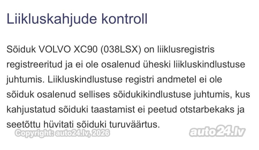 Volvo XC90 2007 Tartu, ar dzinēja tilpumu 2.40 L un nobraukumu 290 tūkst. km par 5599 €, foto 20 vietnē AUTOMOTO.COM.LV
