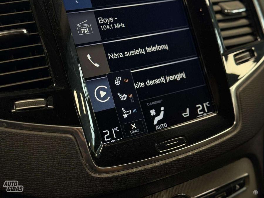 Zaļš Volvo XC90 2017 Klaipėda, ar dzinēja tilpumu 2.00 L un nobraukumu 287 tūkst. km par 24750 €, foto 21 vietnē AUTOMOTO.COM.LV